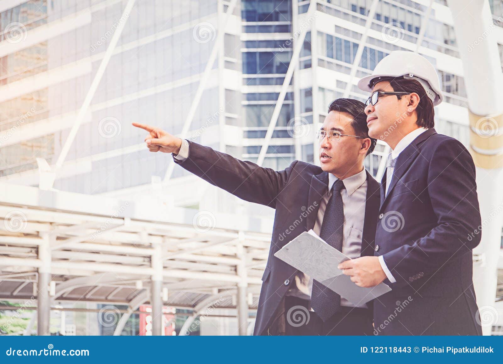 Businessmen Planning Construction Project Stock Image - Image of ...