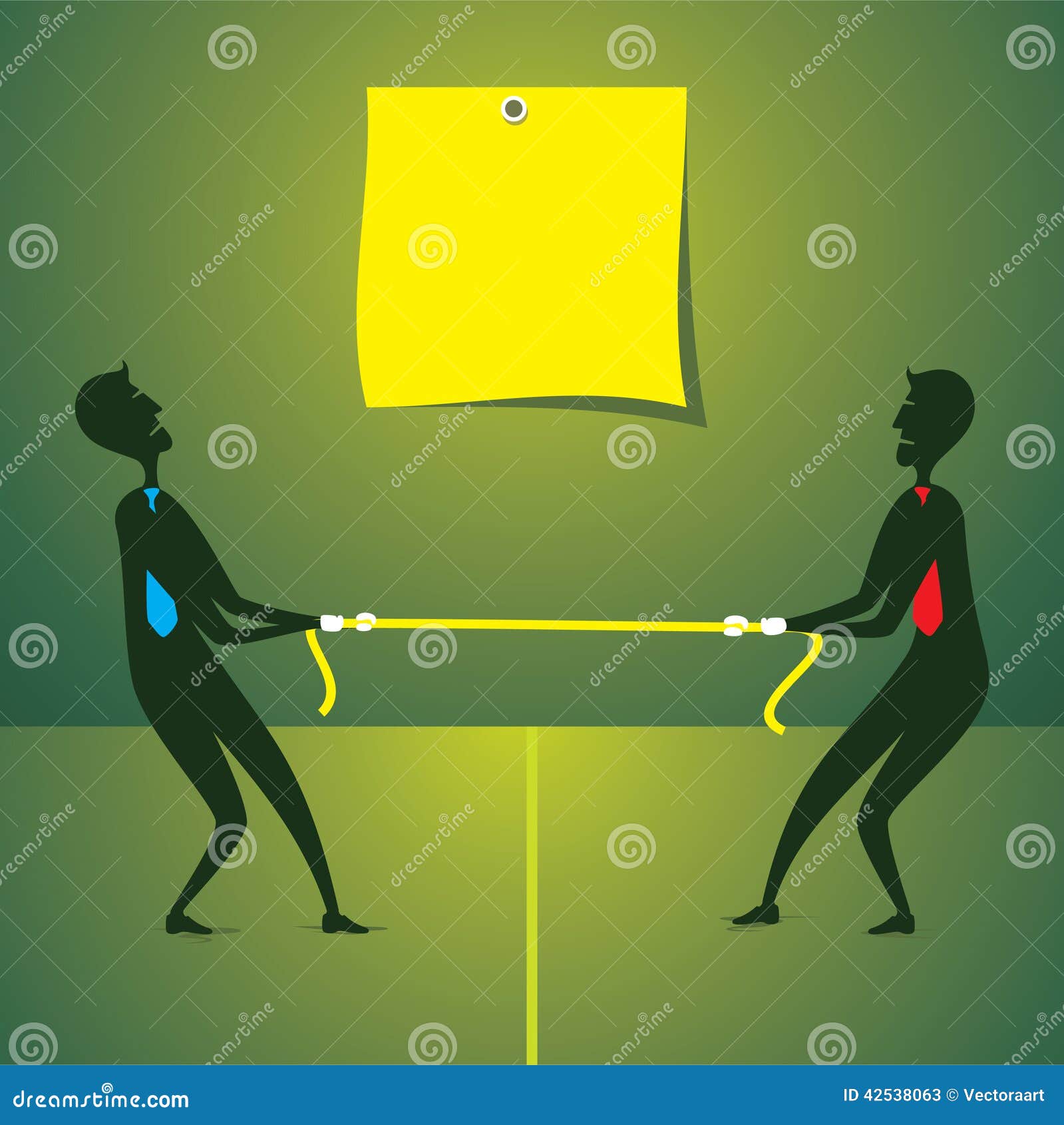 Businessmen Pull the Rope or Tough War Stock Vector - Illustration of ...