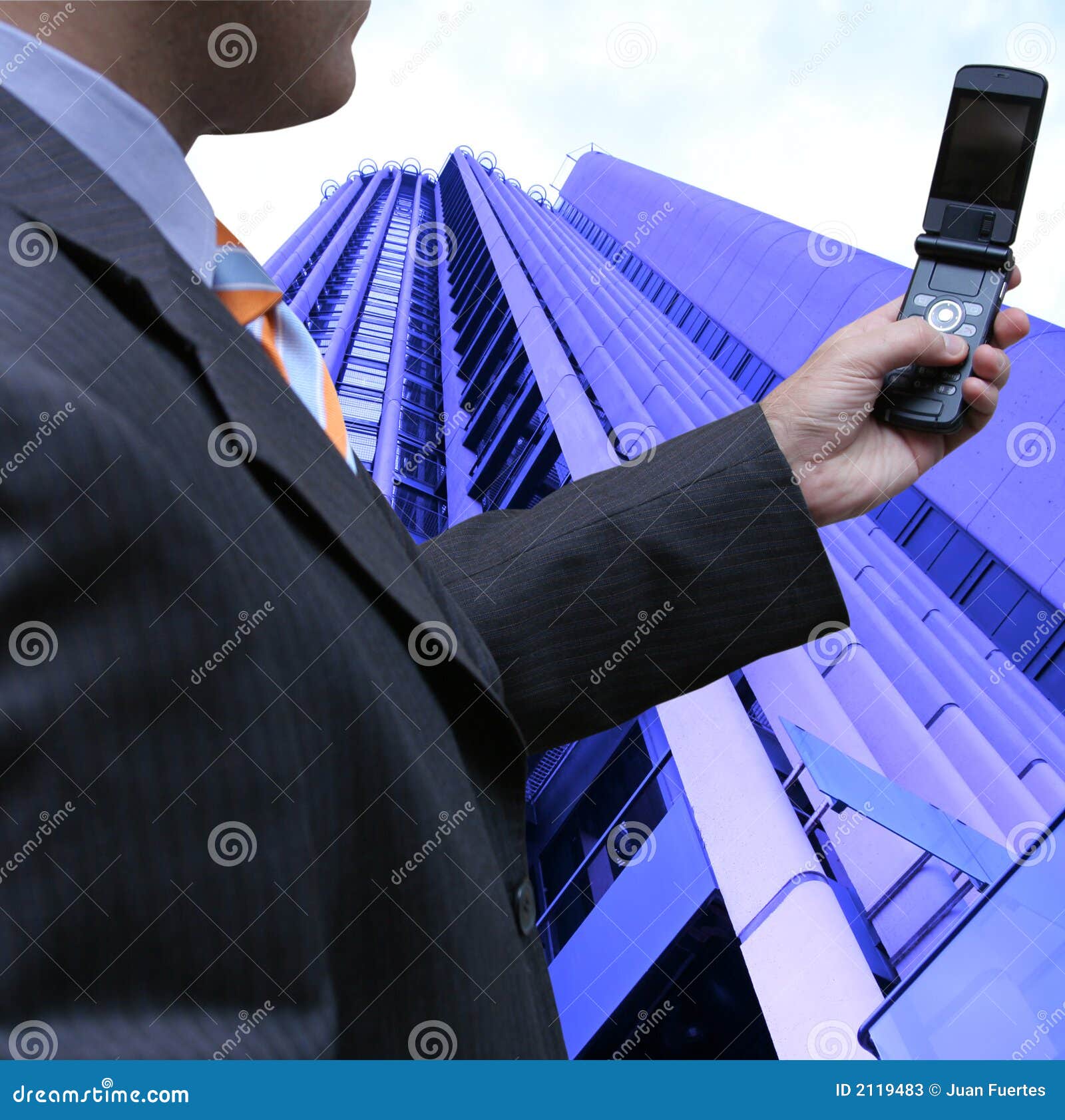 Businessmen Reading a Message Stock Image - Image of shop, bank: 2119483