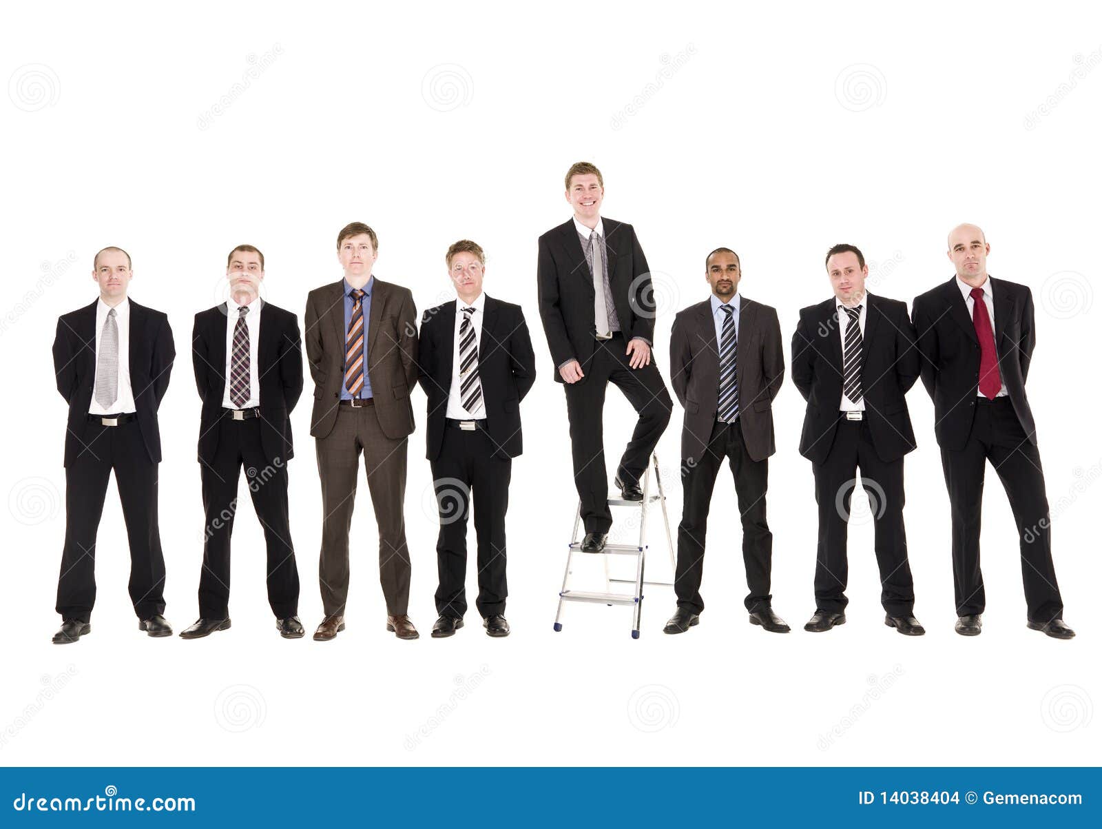 Businessmen in a row stock photo. Image of professional - 14038404