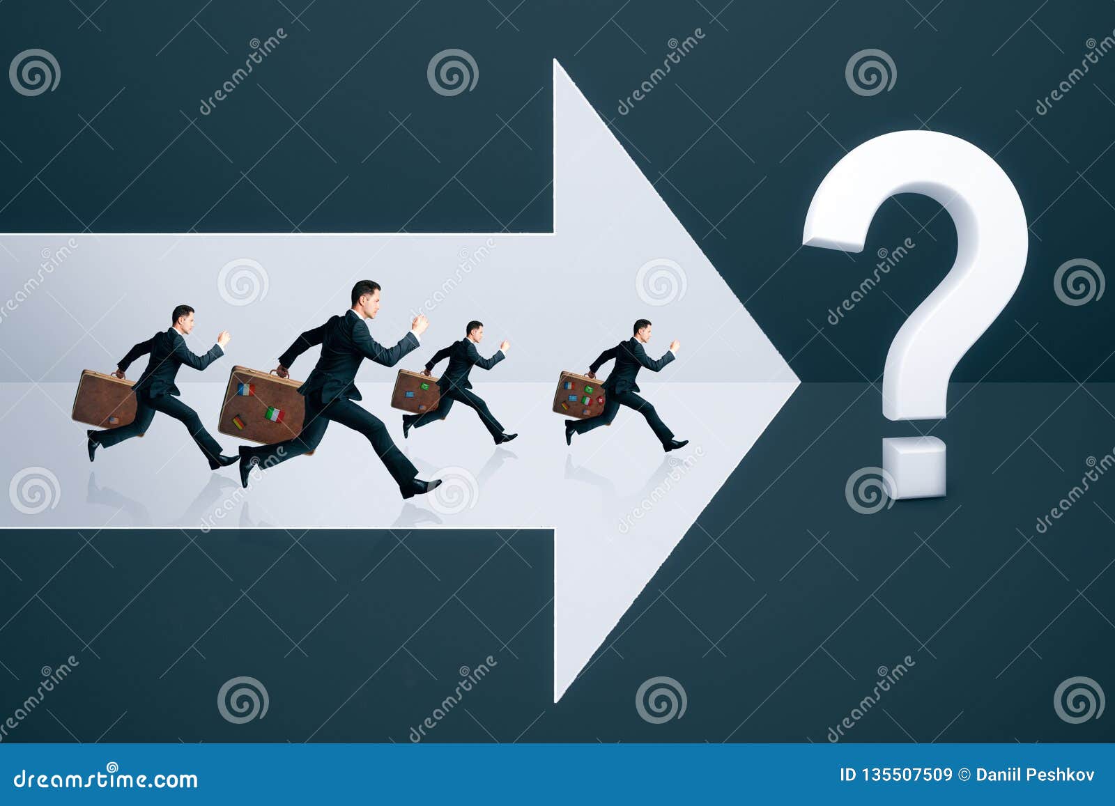 Teamwork and ask concept stock illustration. Illustration of people ...