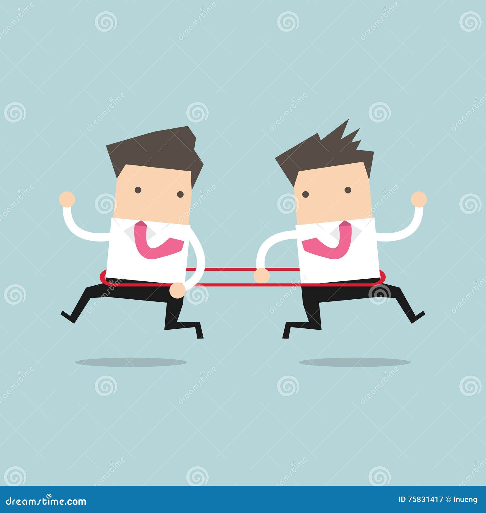 Businessmen are Running To the Opposite Direction from Each Other ...