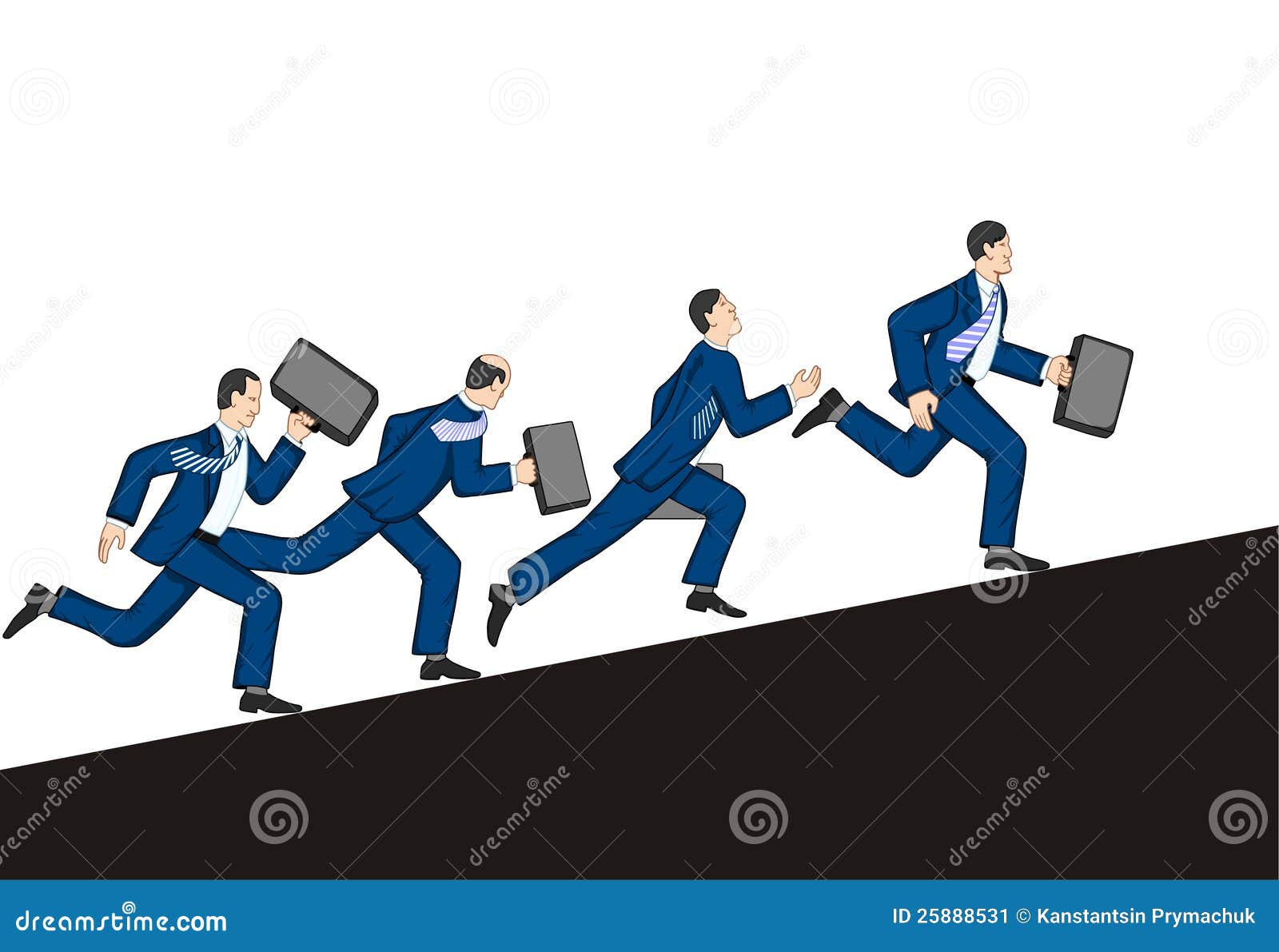 Businessmen running up stock vector. Illustration of conceptual - 25888531