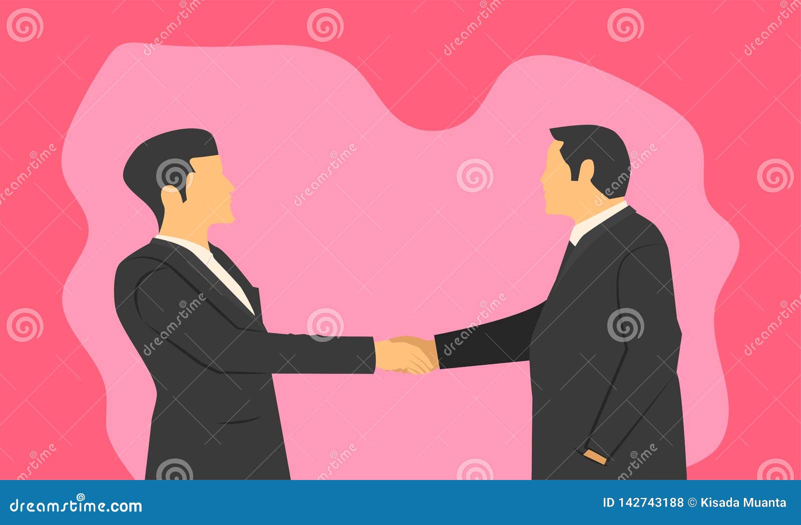 Businessmen`s Handshake for Confirmation of a Partnered Company ...