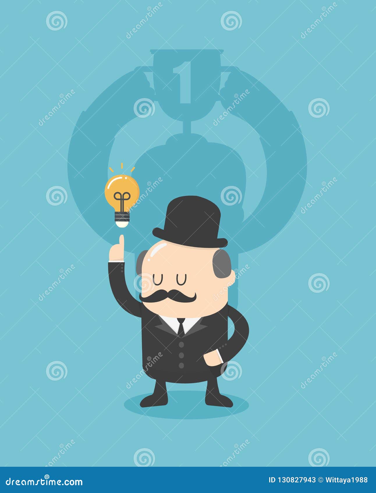 Businessmen with Shadows of Success. Stock Vector - Illustration of ...