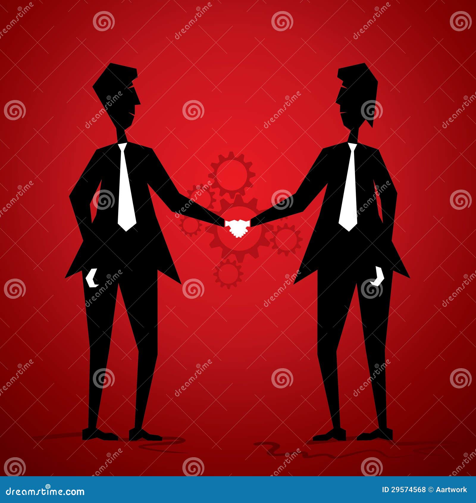 Businessmen shake hand stock vector. Illustration of contour - 29574568