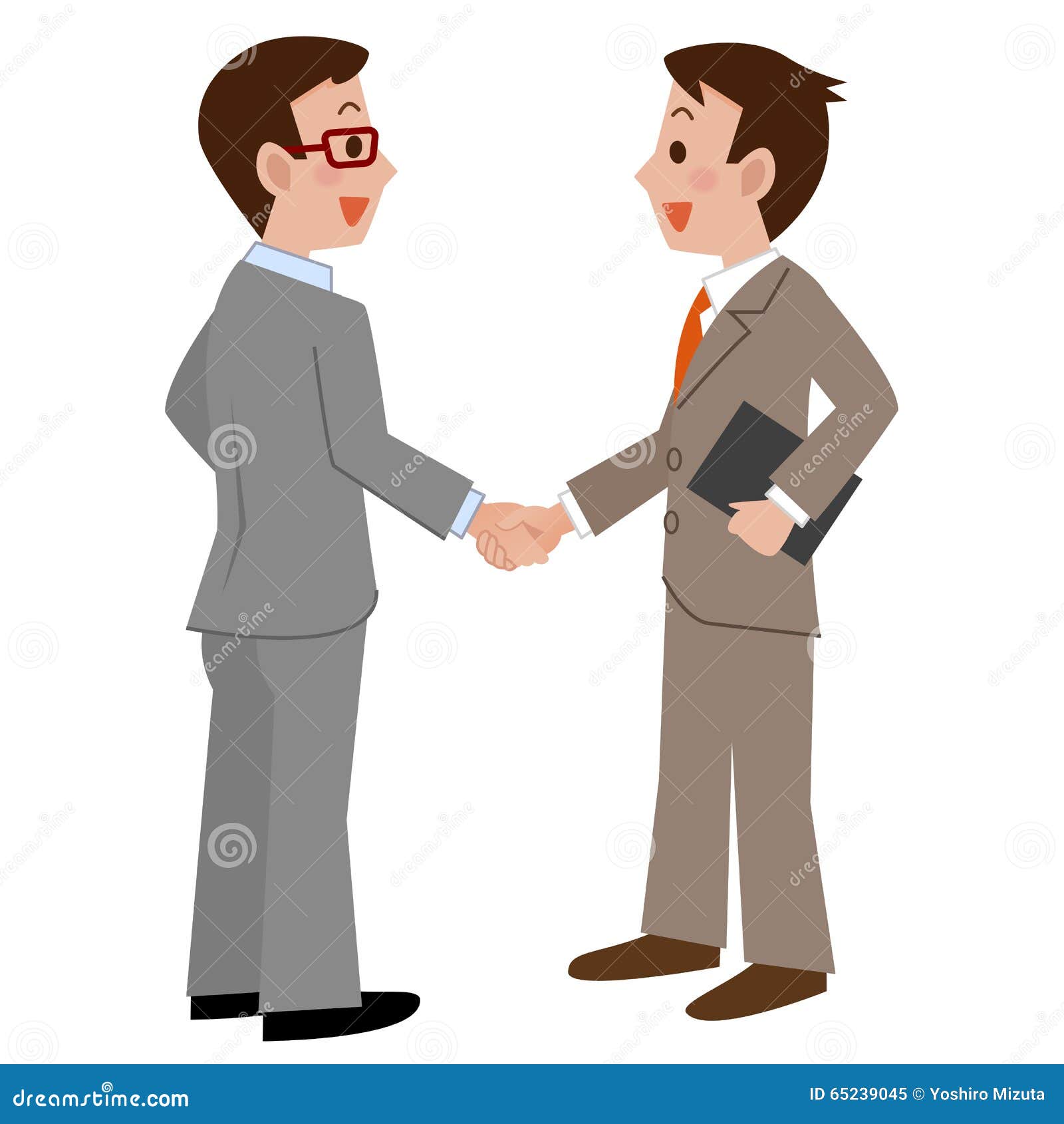 Businessmen shaking hands stock vector. Illustration of handshaking ...