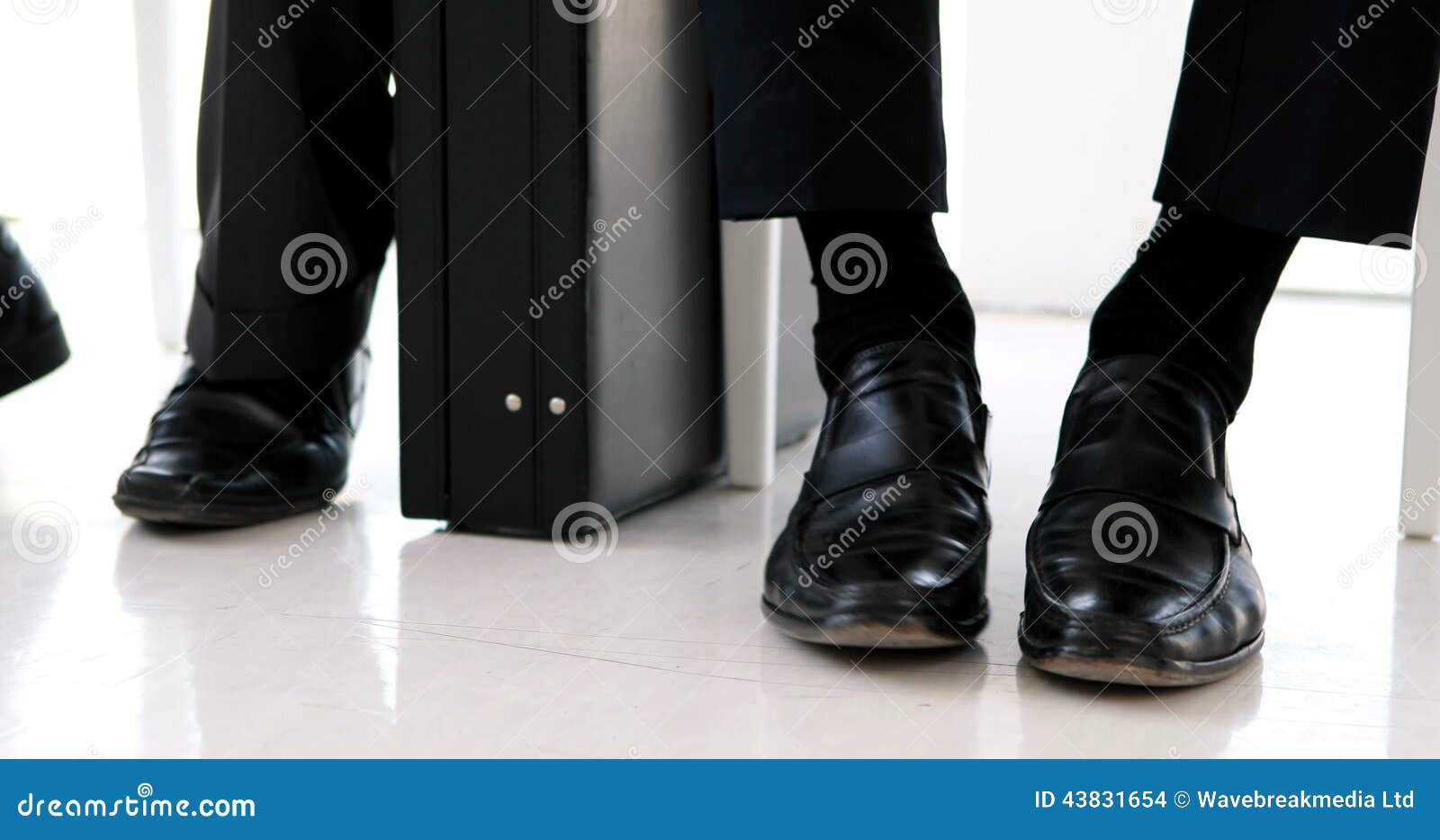 Businessmen Shaking Their Feet Nervously Stock Footage - Video of ...