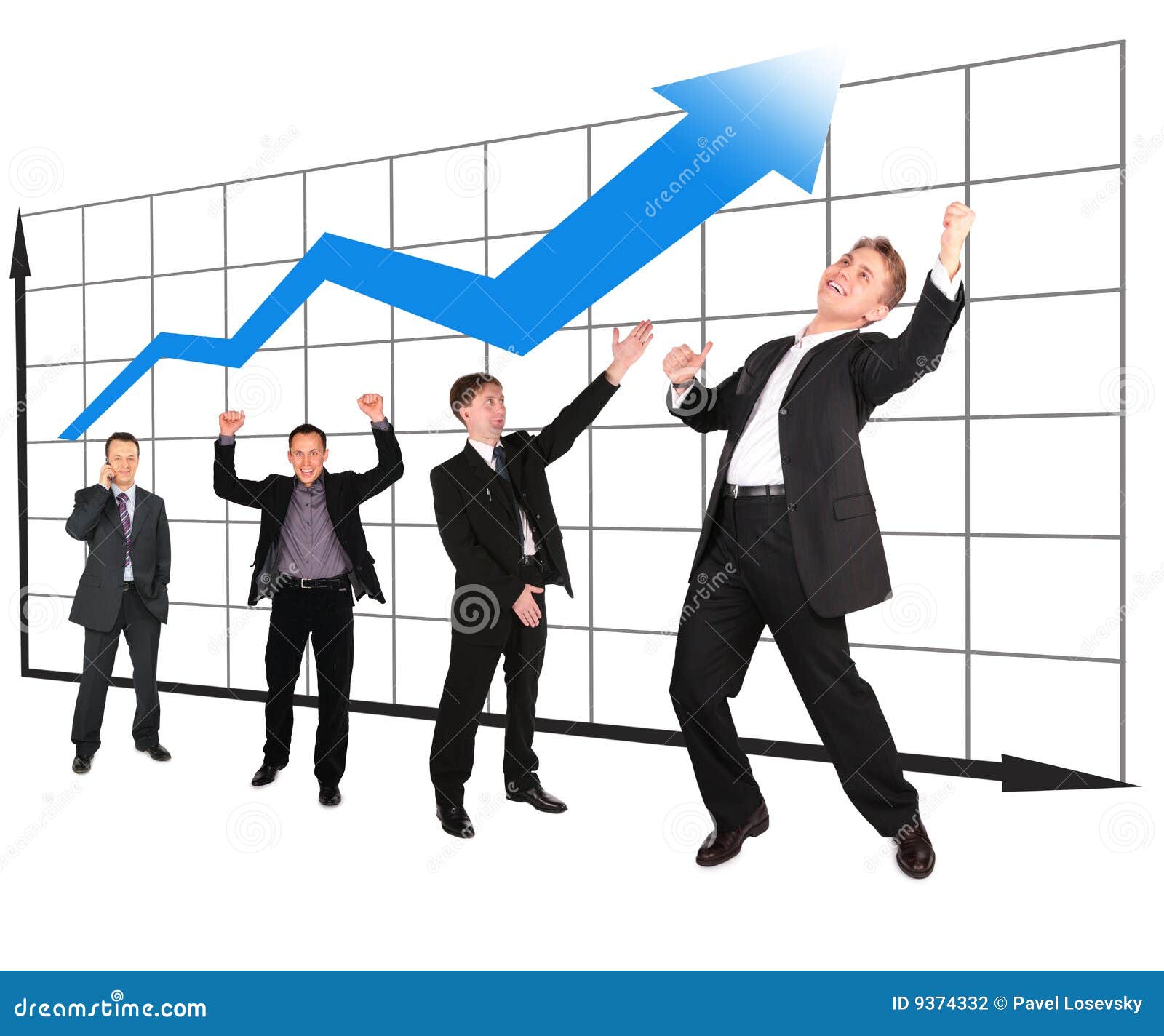 Businessmen Showing Growth-share Matrix Collage Stock Photo - Image of ...