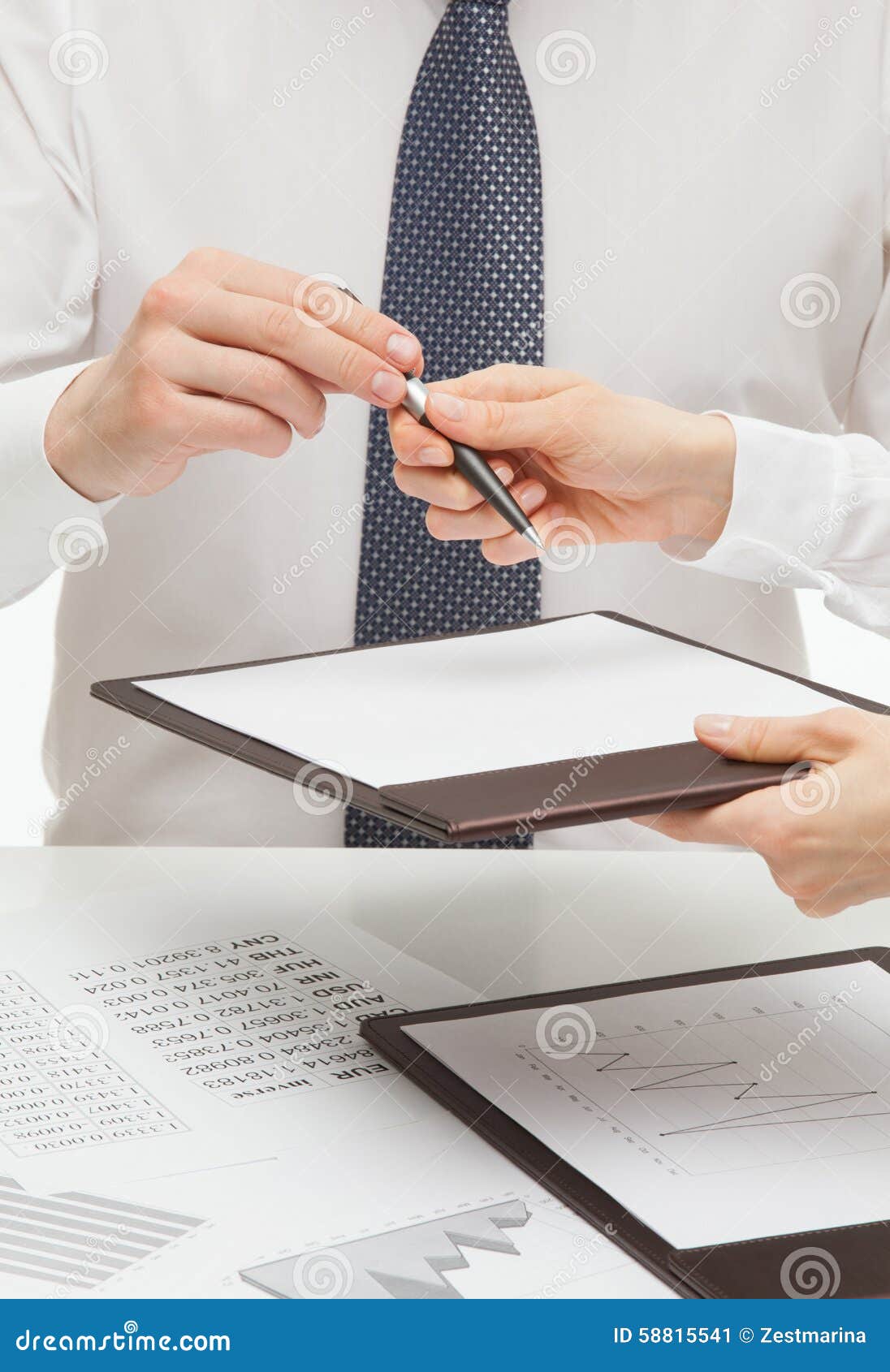 Businessmen Signing a Document Stock Image - Image of official ...