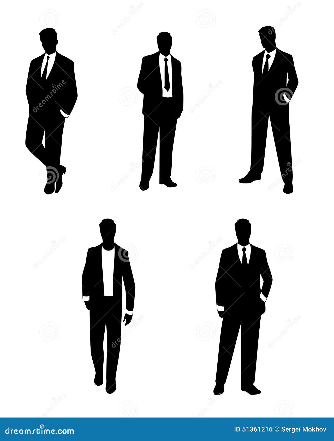 Businessmen Silhouettes Set Stock Vector - Illustration of success ...