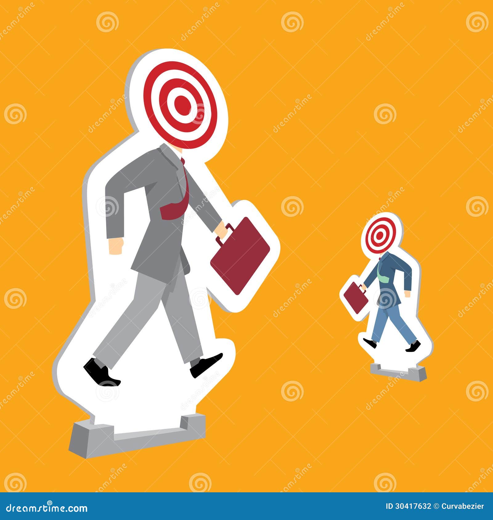 Businessmen Standing As Targets Stock Vector - Illustration of ...