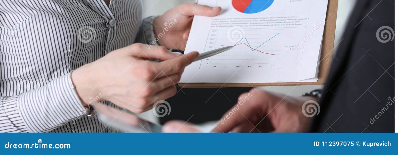 Businessmen Study Documents at Office Stock Image - Image of document ...