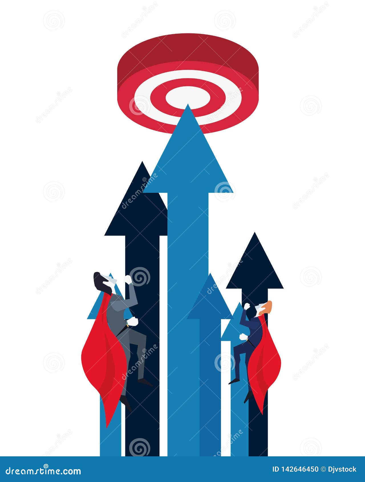 Businessmen Superhero Character Stock Vector - Illustration of goal ...