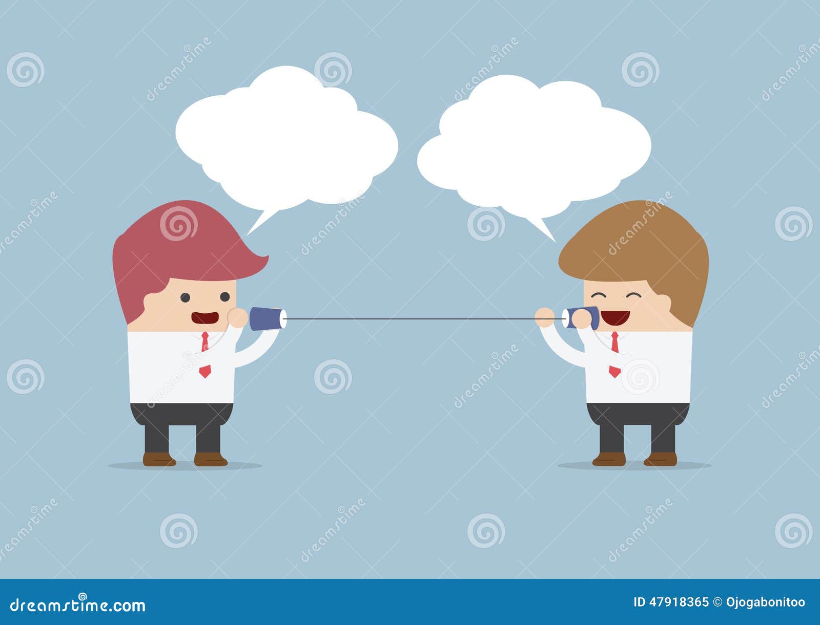 Businessmen Talking on Can Phone Stock Vector - Illustration of ...