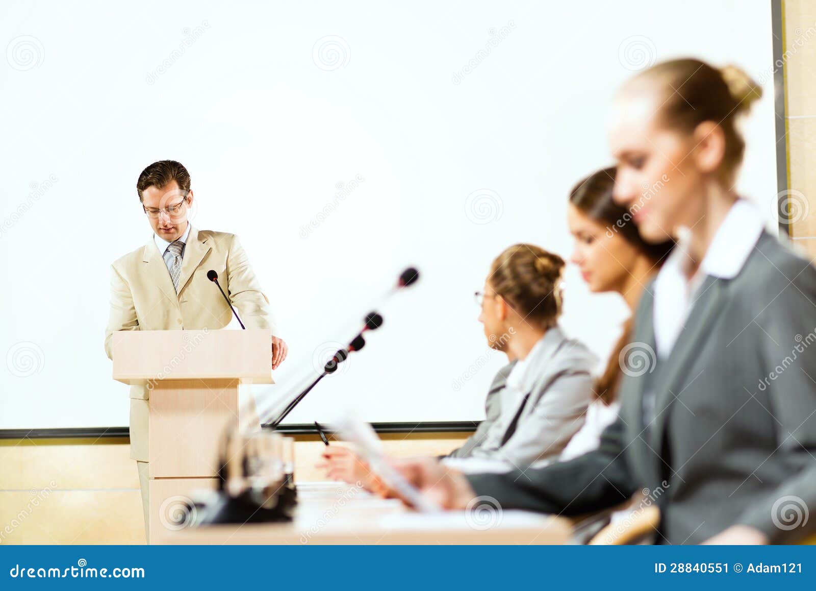 Businessmen Talking at the Conference Stock Image - Image of career ...