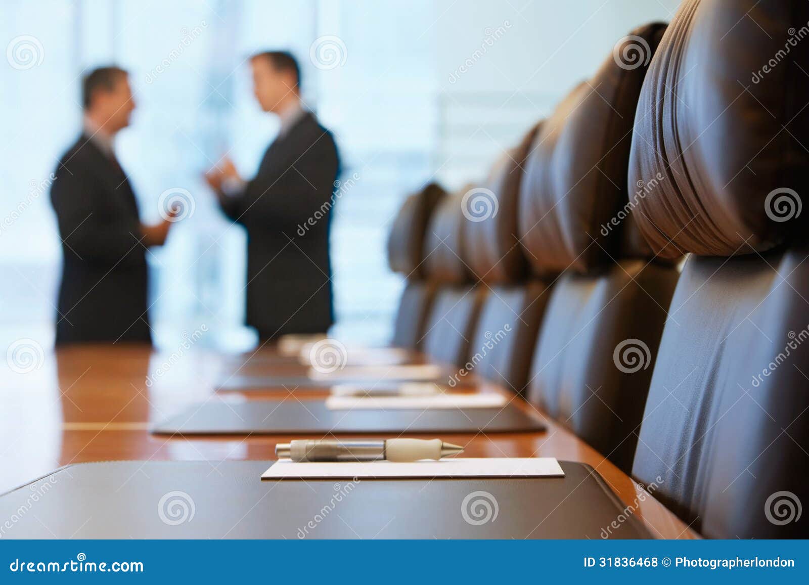 Businessmen Talking in Conference Room Stock Photo - Image of boardroom ...