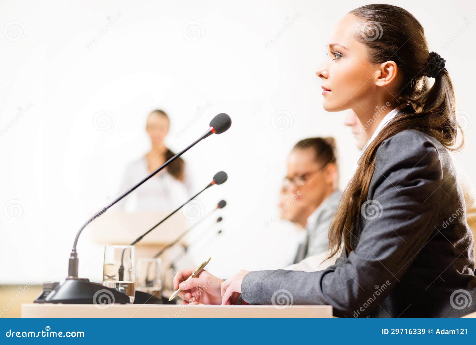 Businessmen Talking at the Conference Stock Image - Image of ...