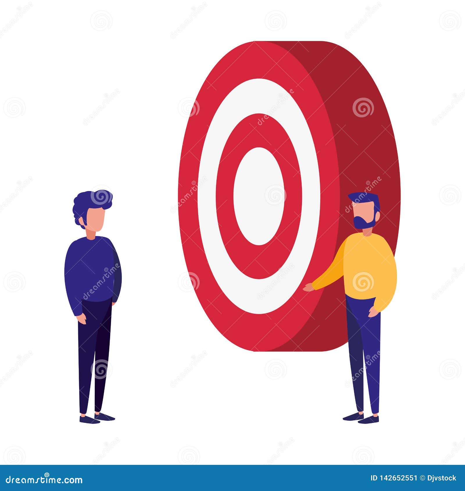 Businessmen and Target Company Success Stock Vector - Illustration of ...