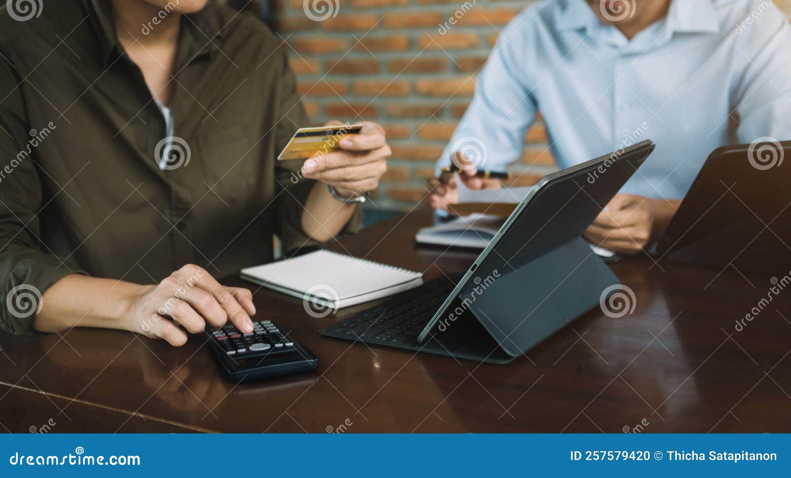 Businessmen Team or Financial Data Analysts Working with Tablets and ... Businessmen Team or Financial Data Analysts Working with Tablets and ...