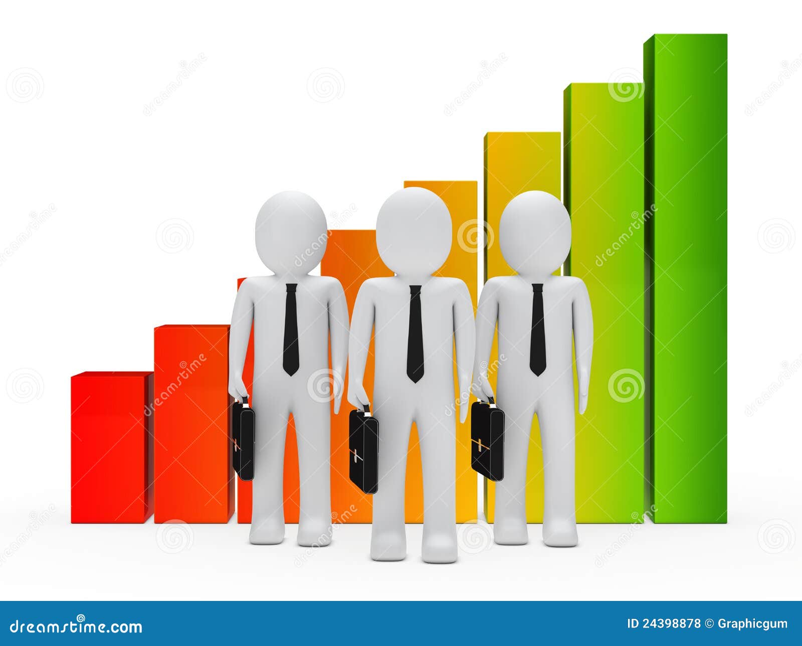 Businessmen team graph stock illustration. Illustration of information ...