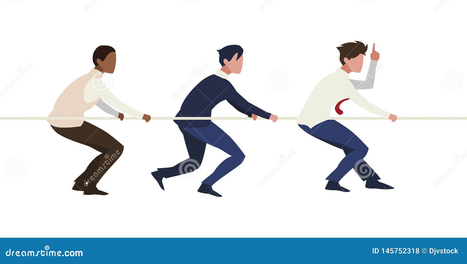 Teamwork Pulling Yuan Symbol Stock Illustration | CartoonDealer.com ...