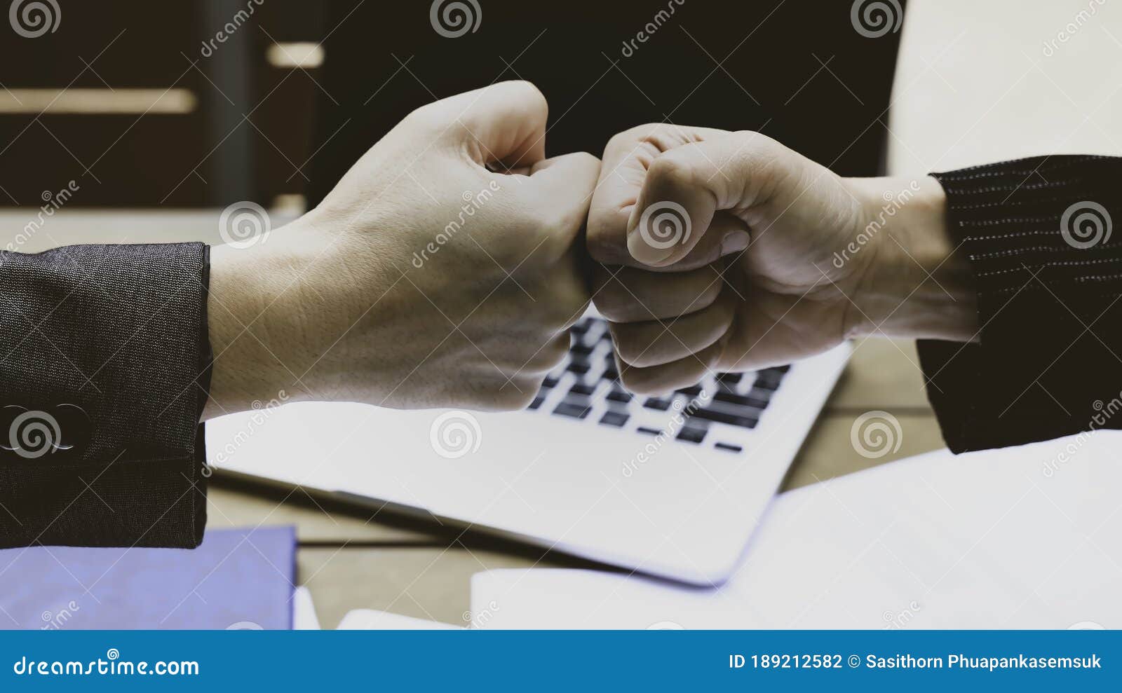 Businessmen Trust Commitment As Support Team Concept Stock Photo ...