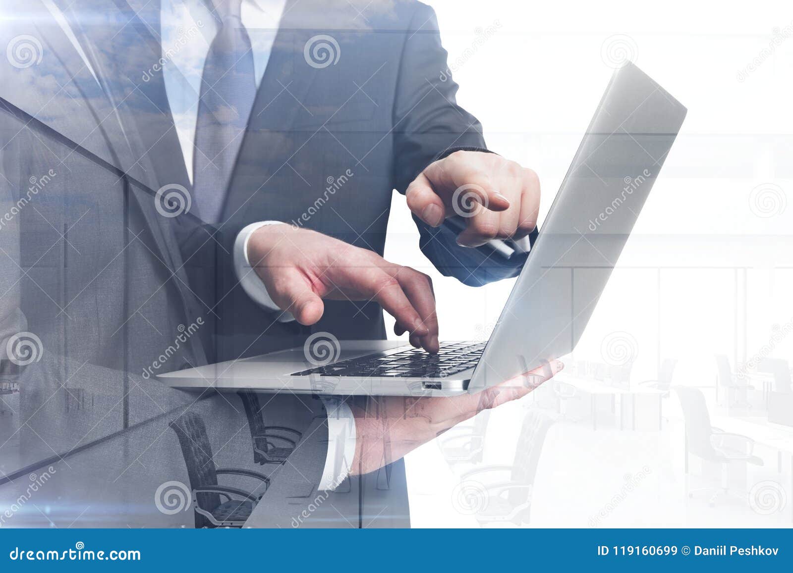 Technology, Teamwork and Partnership Concept Stock Image - Image of ...