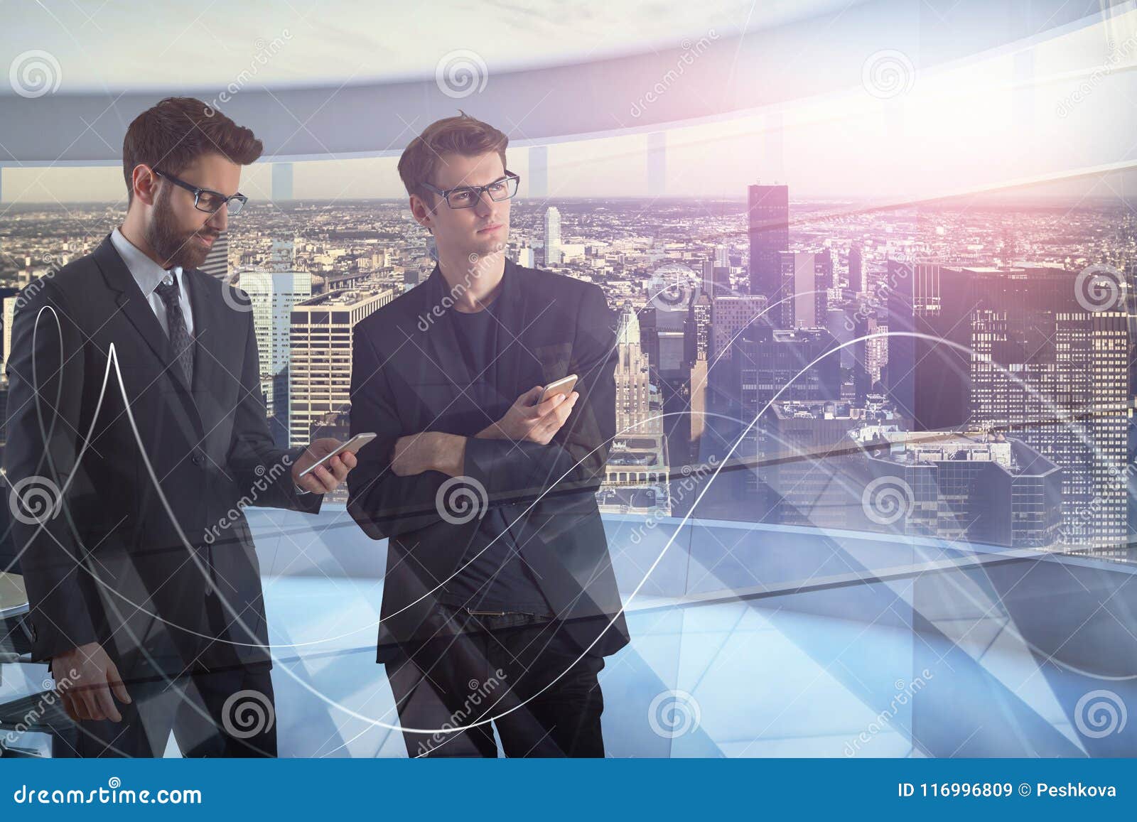 Teamwork and Technology Concept Stock Image - Image of double ...