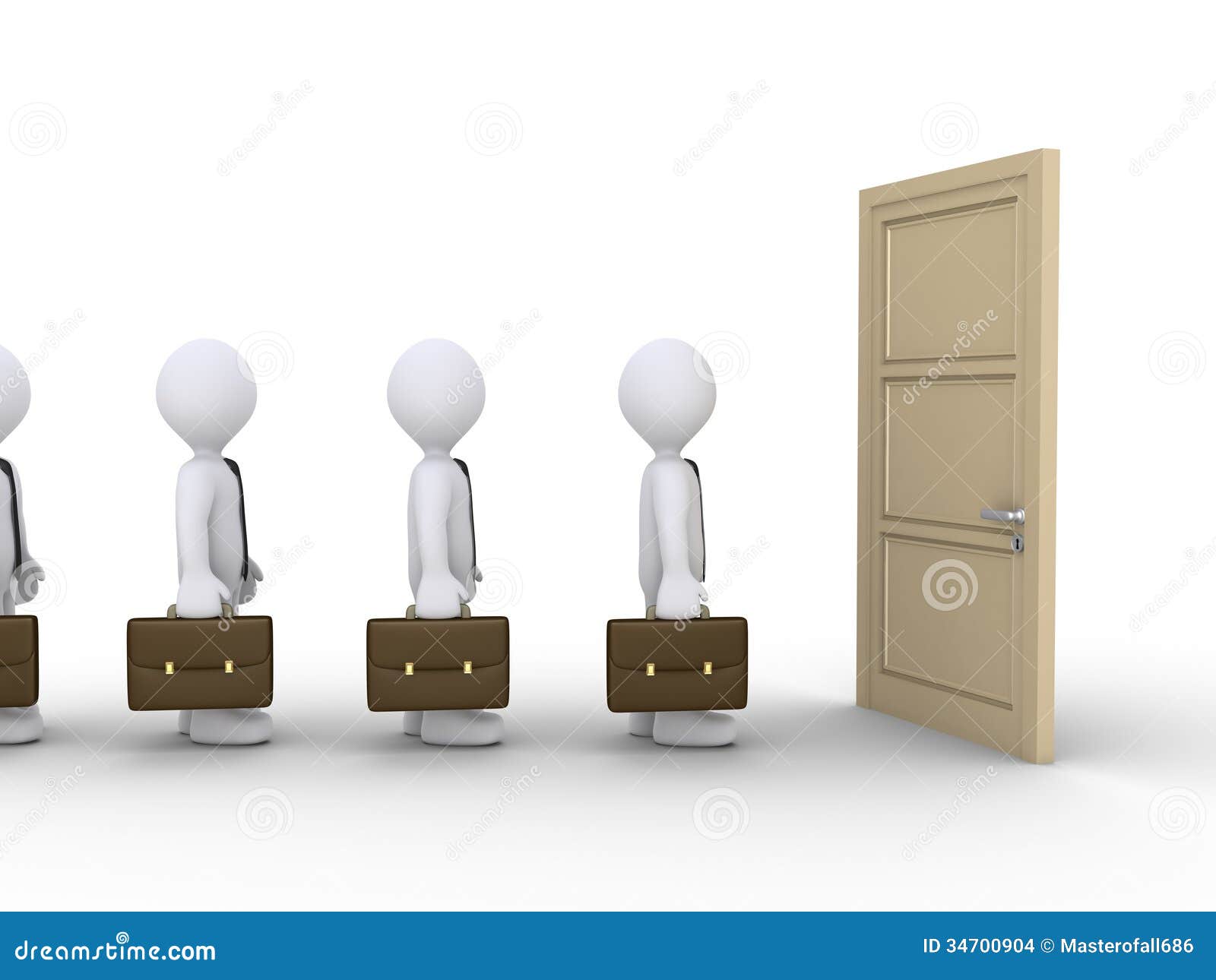 Businessmen are Waiting for the Door To Open Stock Illustration ...