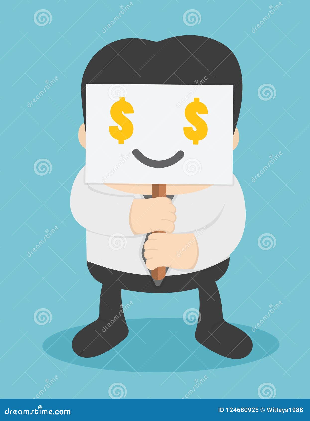 Businessmen Who Show Respect for Money and Needs Money Stock Vector ...