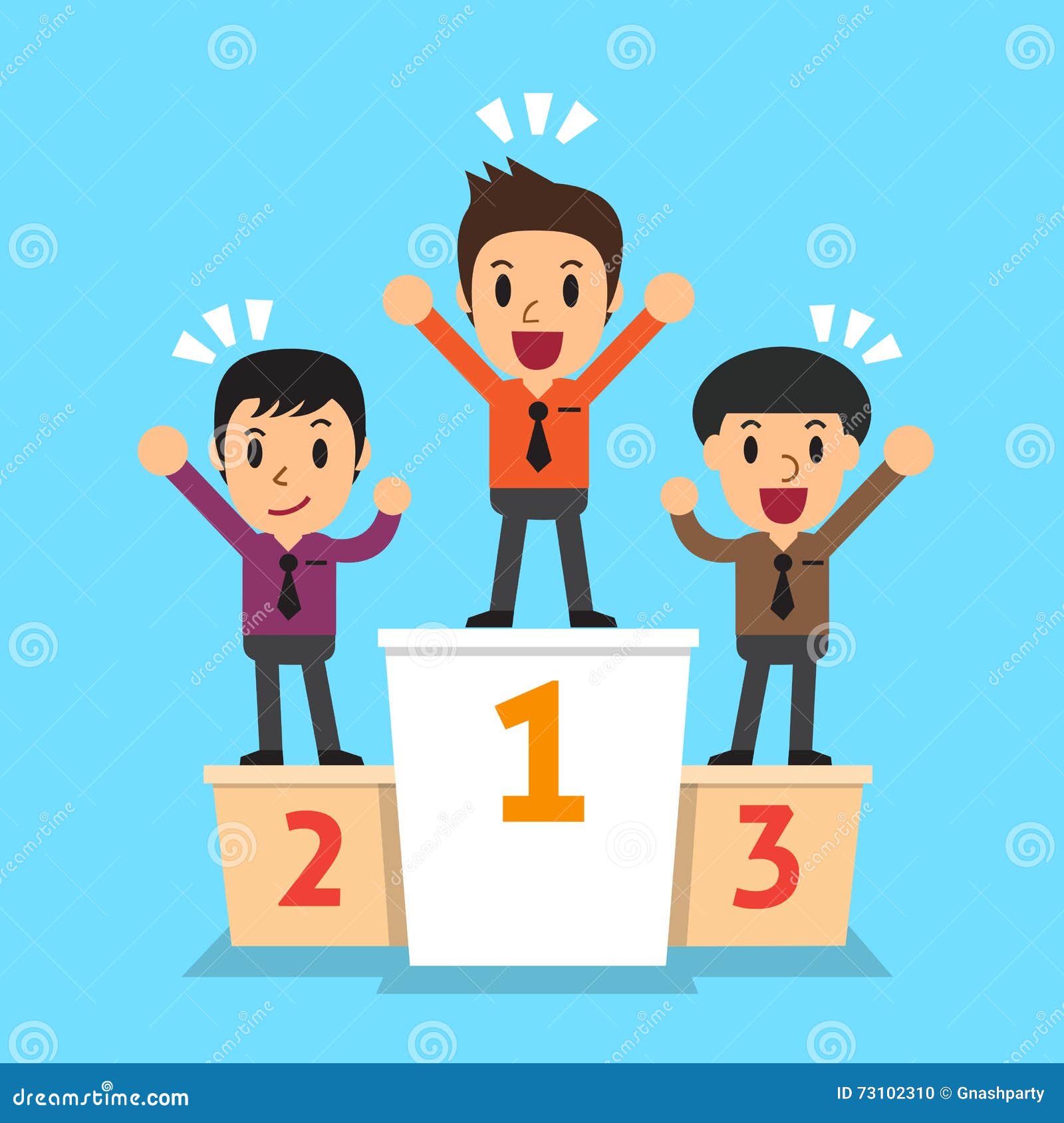 Winner Podium Cartoon Vector | CartoonDealer.com #50716453