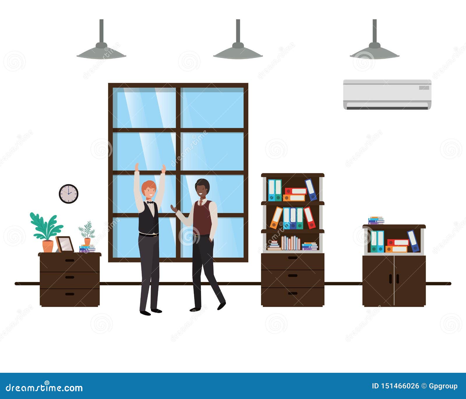 Businessmen in the Work Office Avatar Character Stock Vector ...