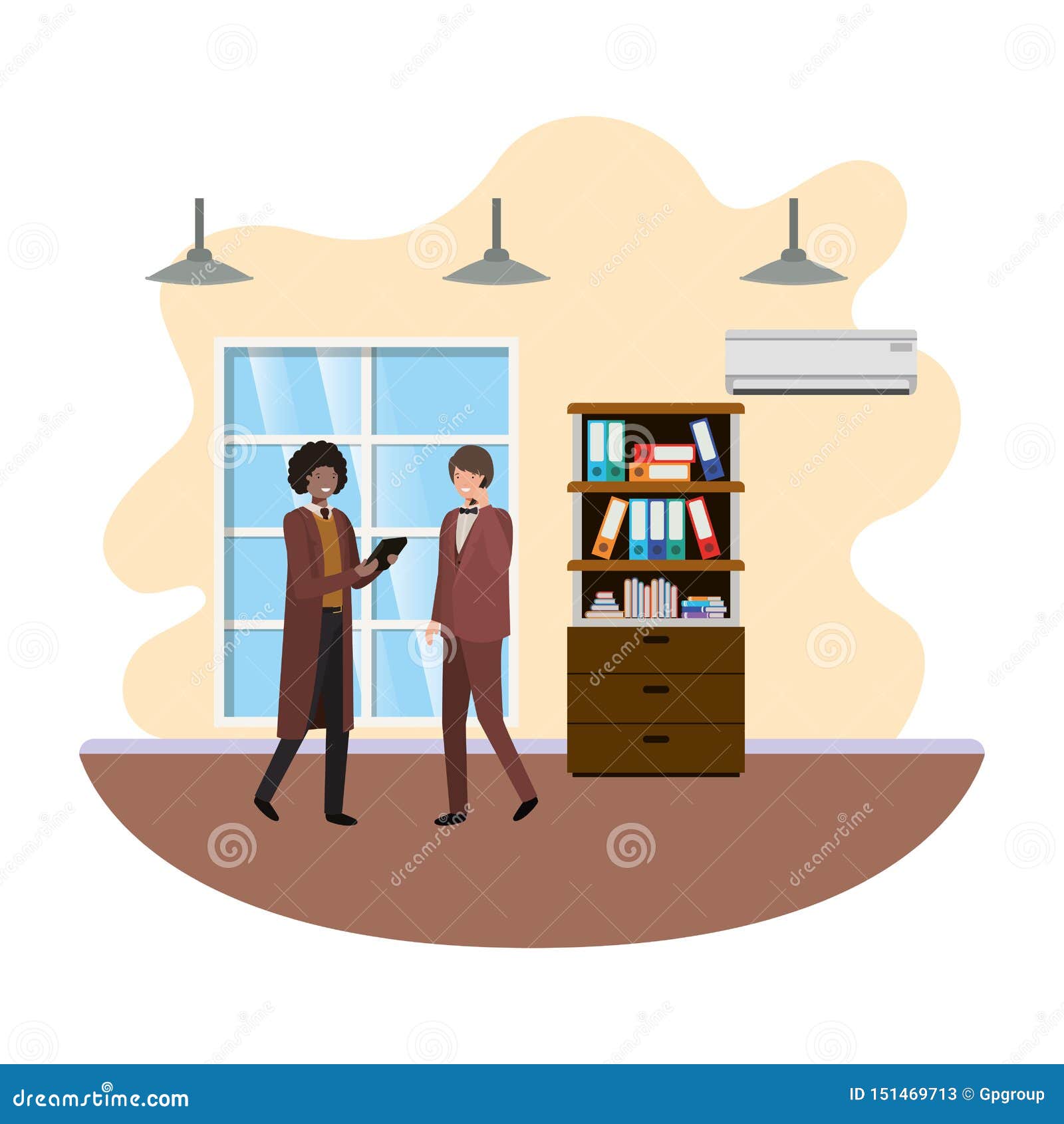 Businessmen in the Work Office Avatar Character Stock Vector ...