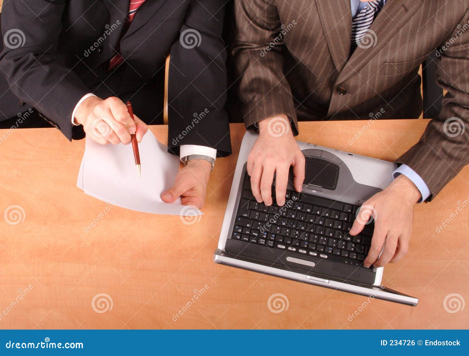 Businessmen Working on Document Stock Photo - Image of partner, vision ...