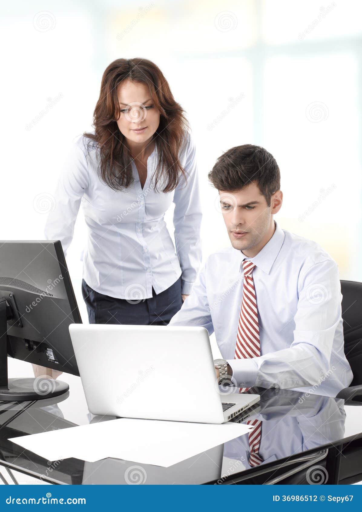 Businessmen Working with His Colleague Stock Photo - Image of ...