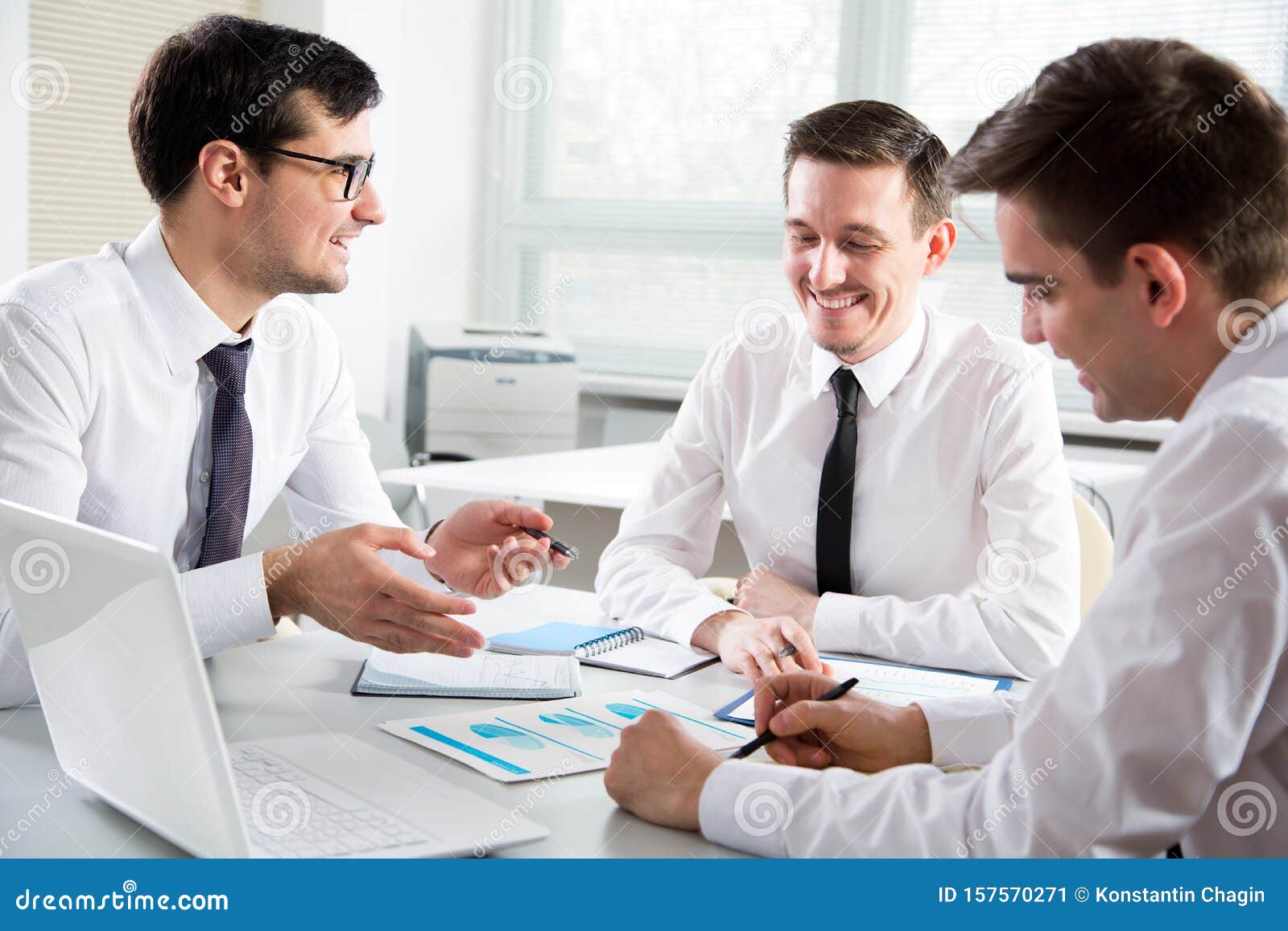 Businessmen Working in an Office Stock Image - Image of occupation ...