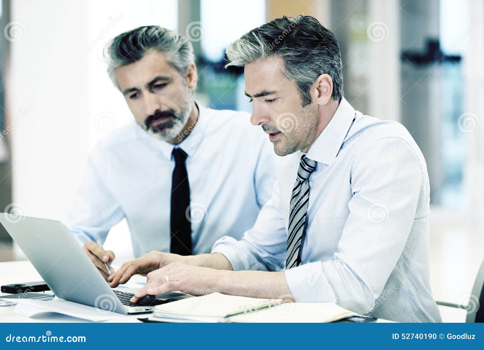 Businessmen Working at Office Stock Photo - Image of teamwork, meeting ...