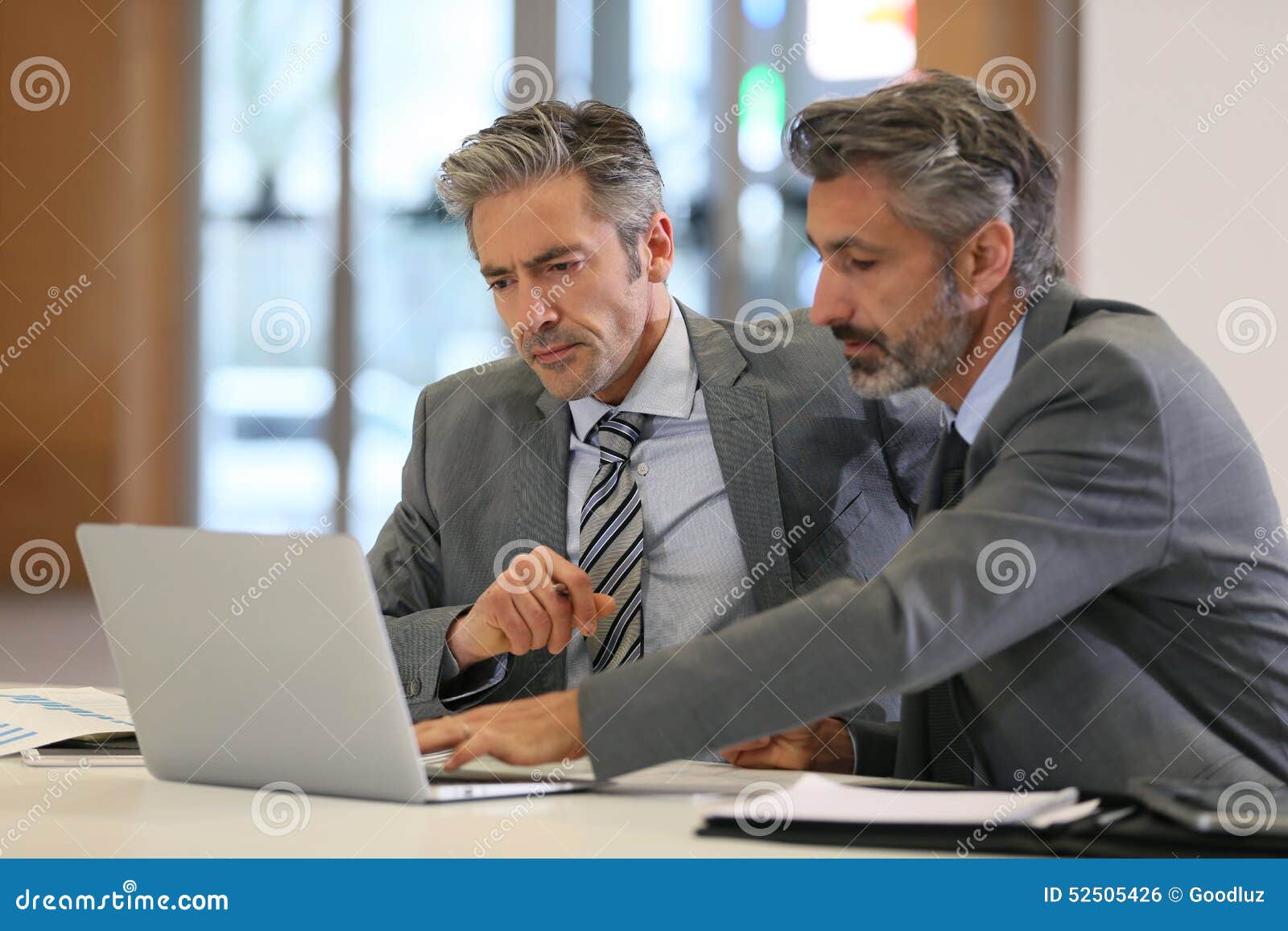 Businessmen Working at Office Stock Photo - Image of middle, working ...