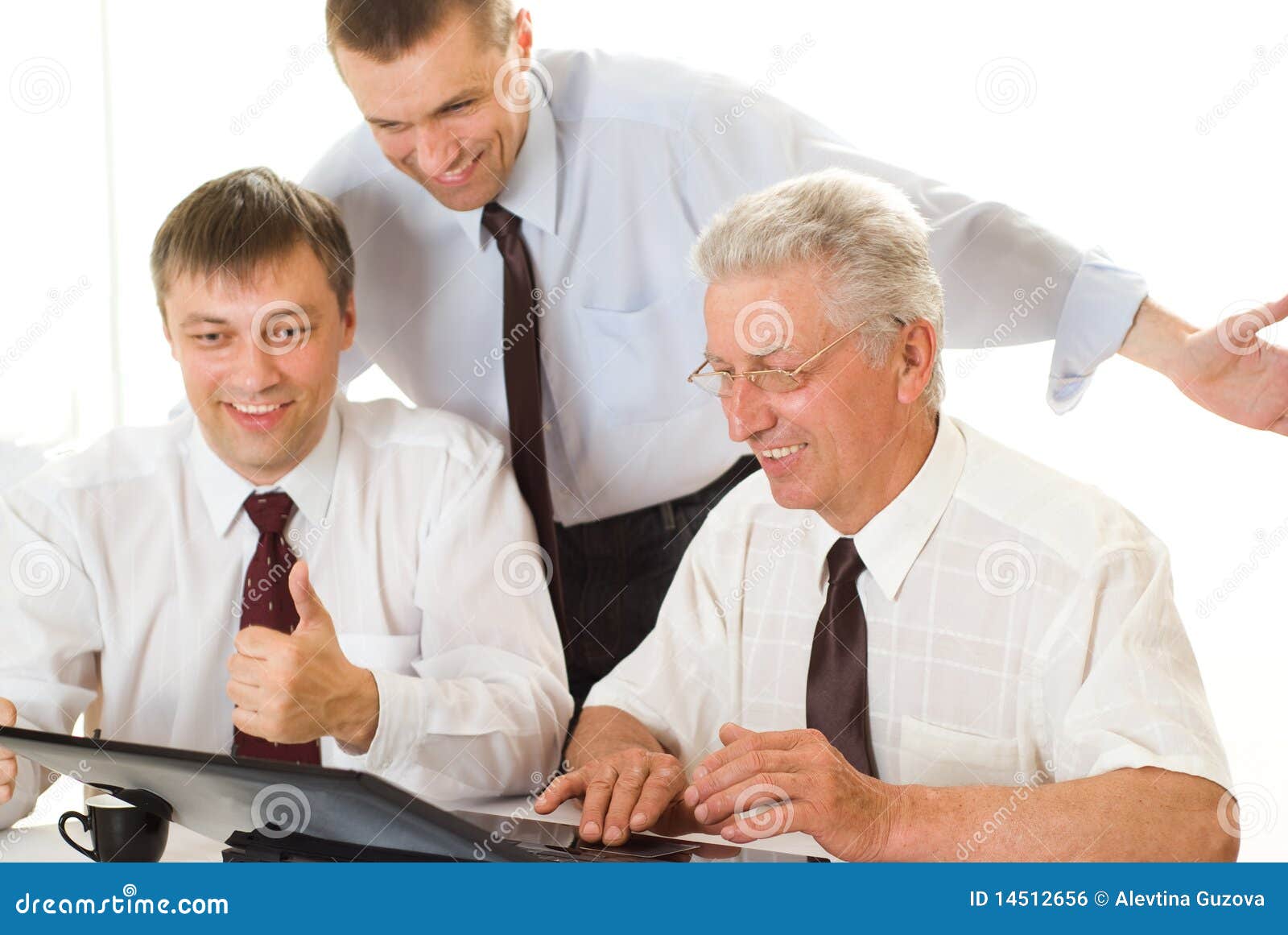 Businessmen Working at a Table Stock Photo - Image of people ...