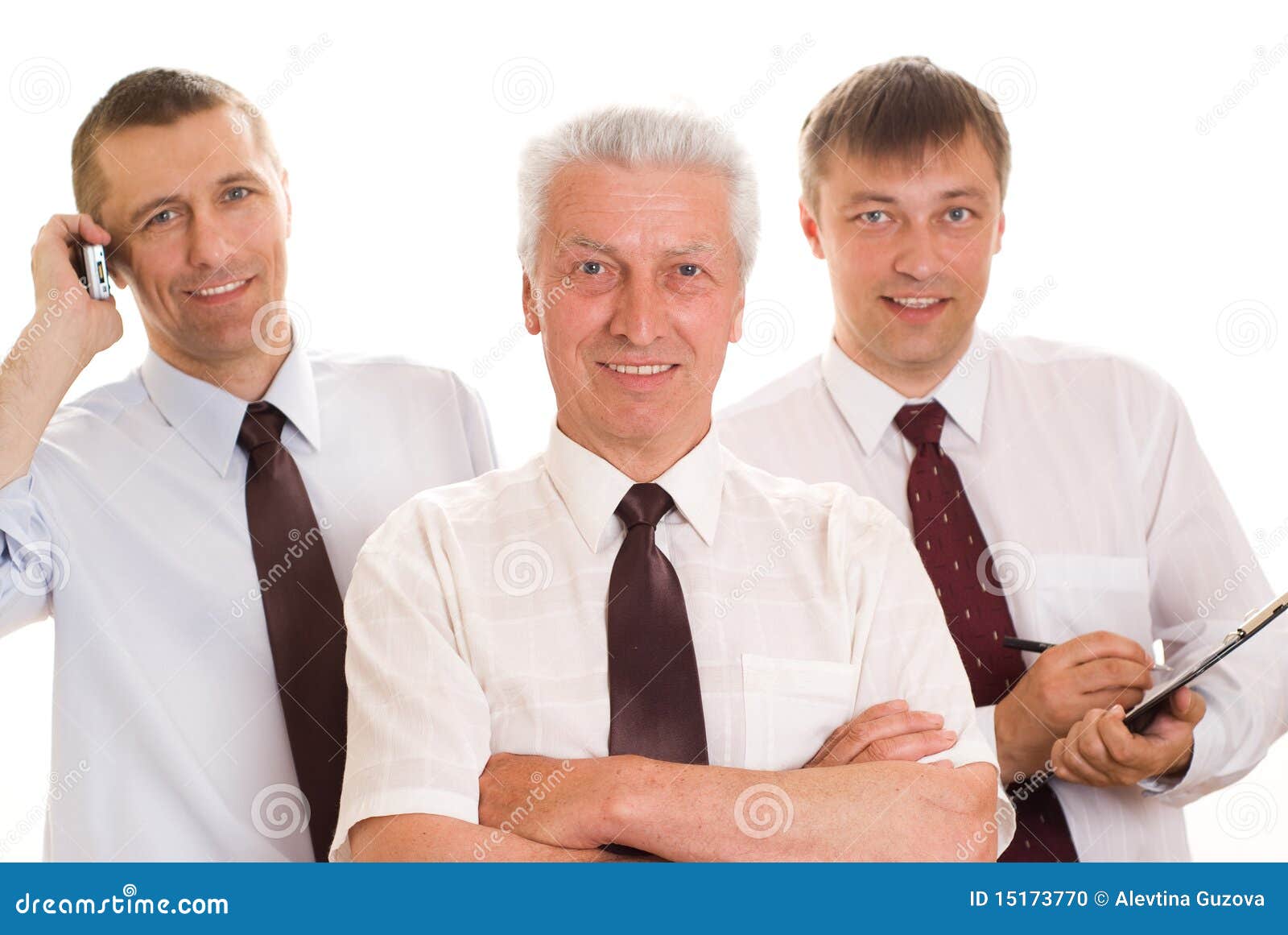 Businessmen Working on a White Background Stock Photo - Image of ...