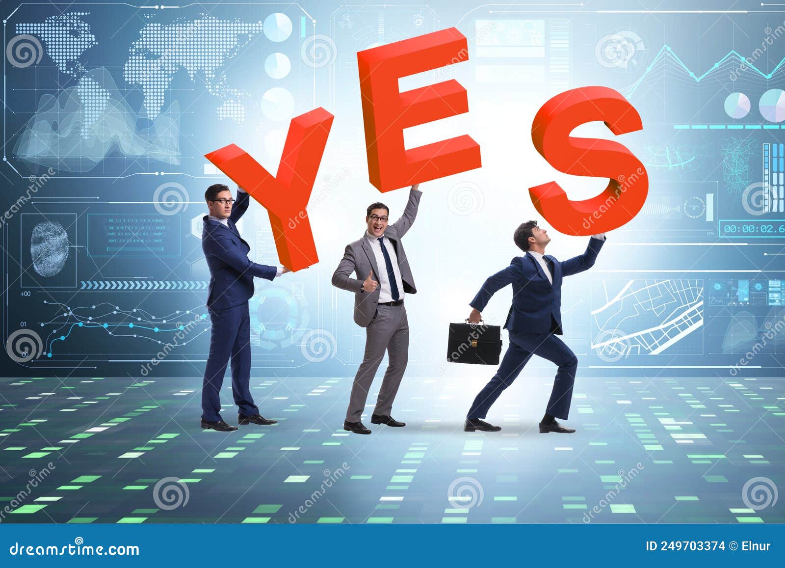 Businessmen in the Yes Positive Answer Stock Photo - Image of choice ...