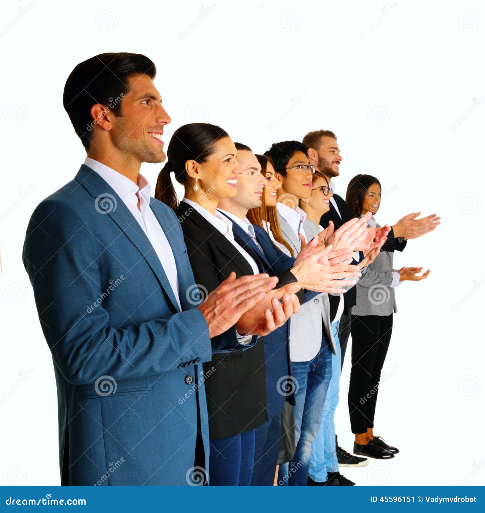 Businesspeople applauding stock image. Image of male - 45596151