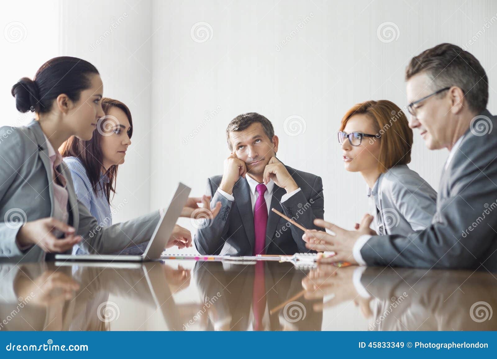 Businesspeople Arguing in Meeting Stock Image - Image of group ...