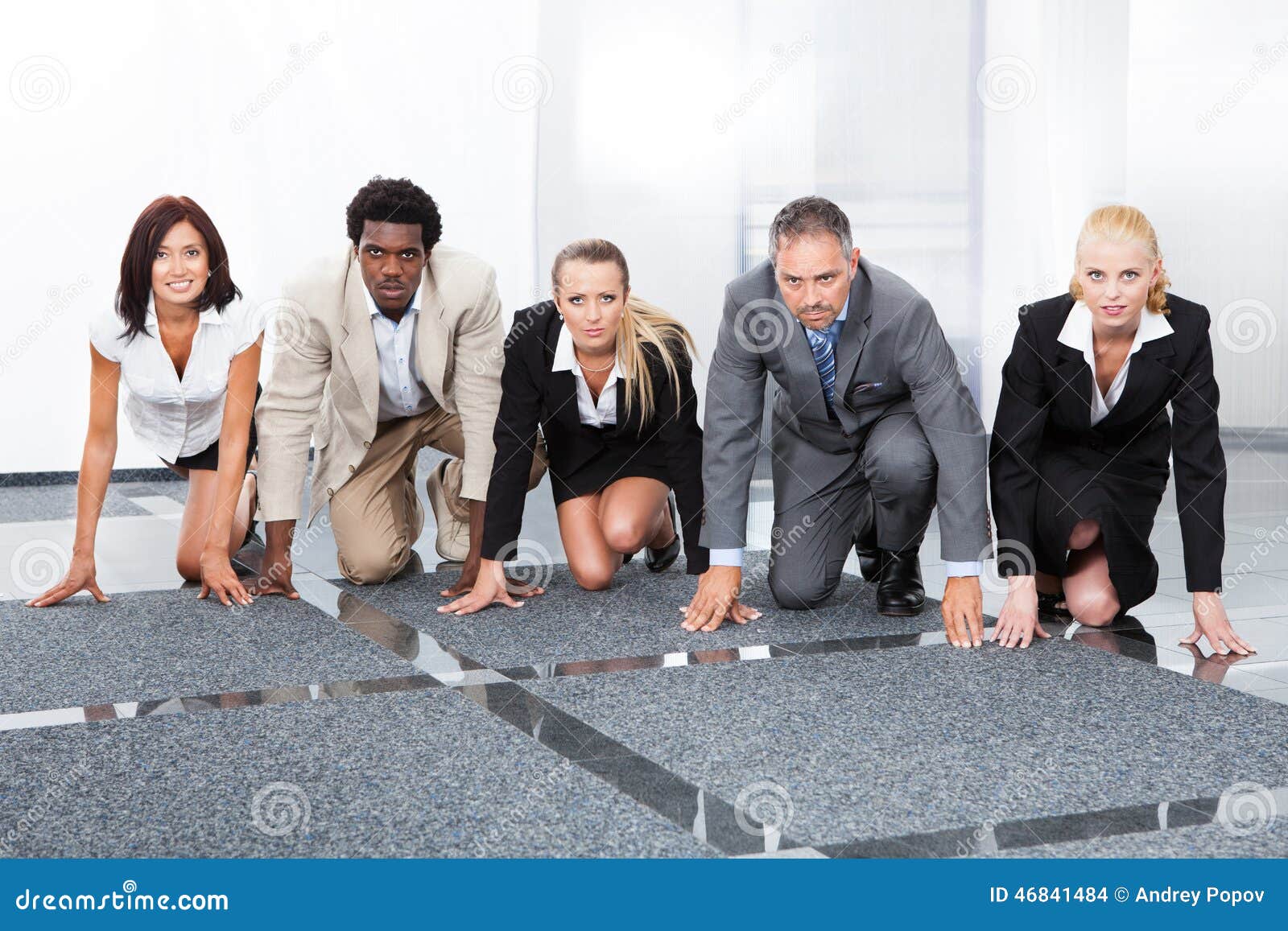 Businesspeople Being Ready for Race Stock Photo - Image of concept ...