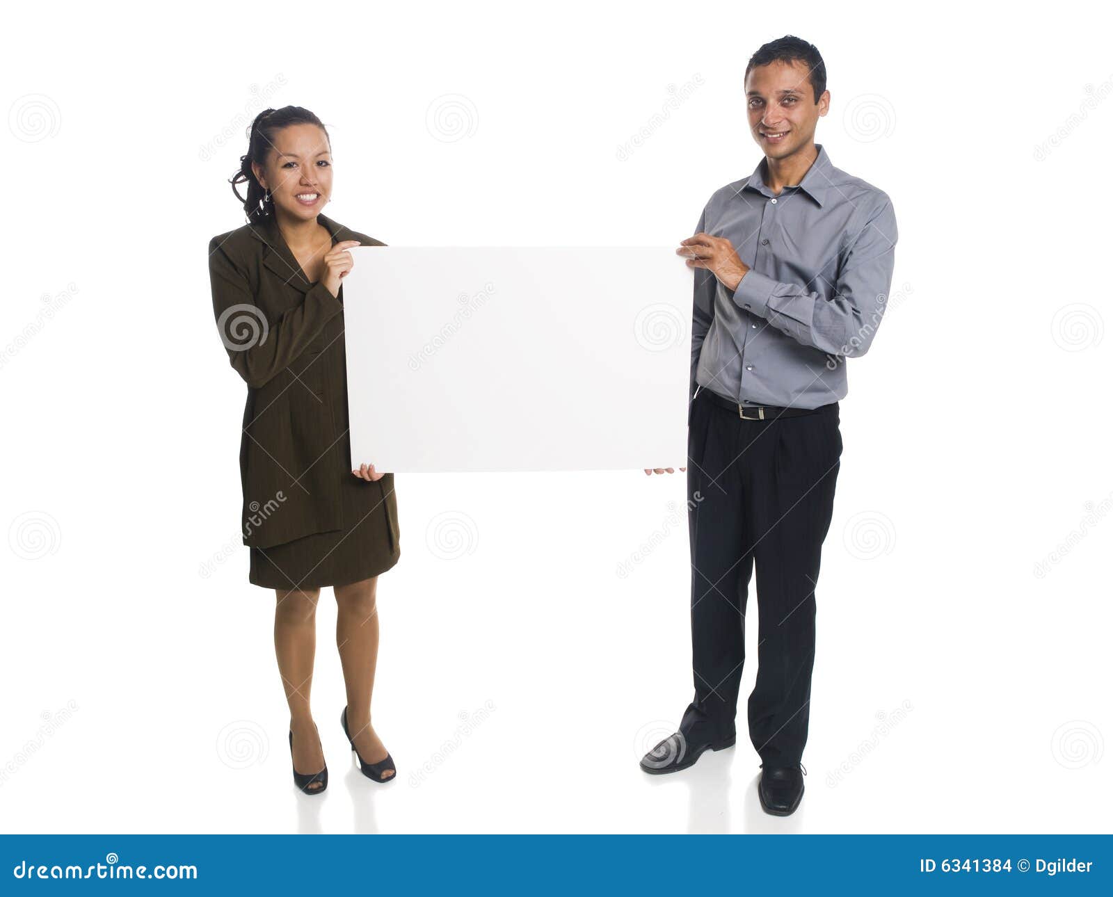 Businesspeople - Blank Sign Stock Photo - Image of dgm06, diversity ...