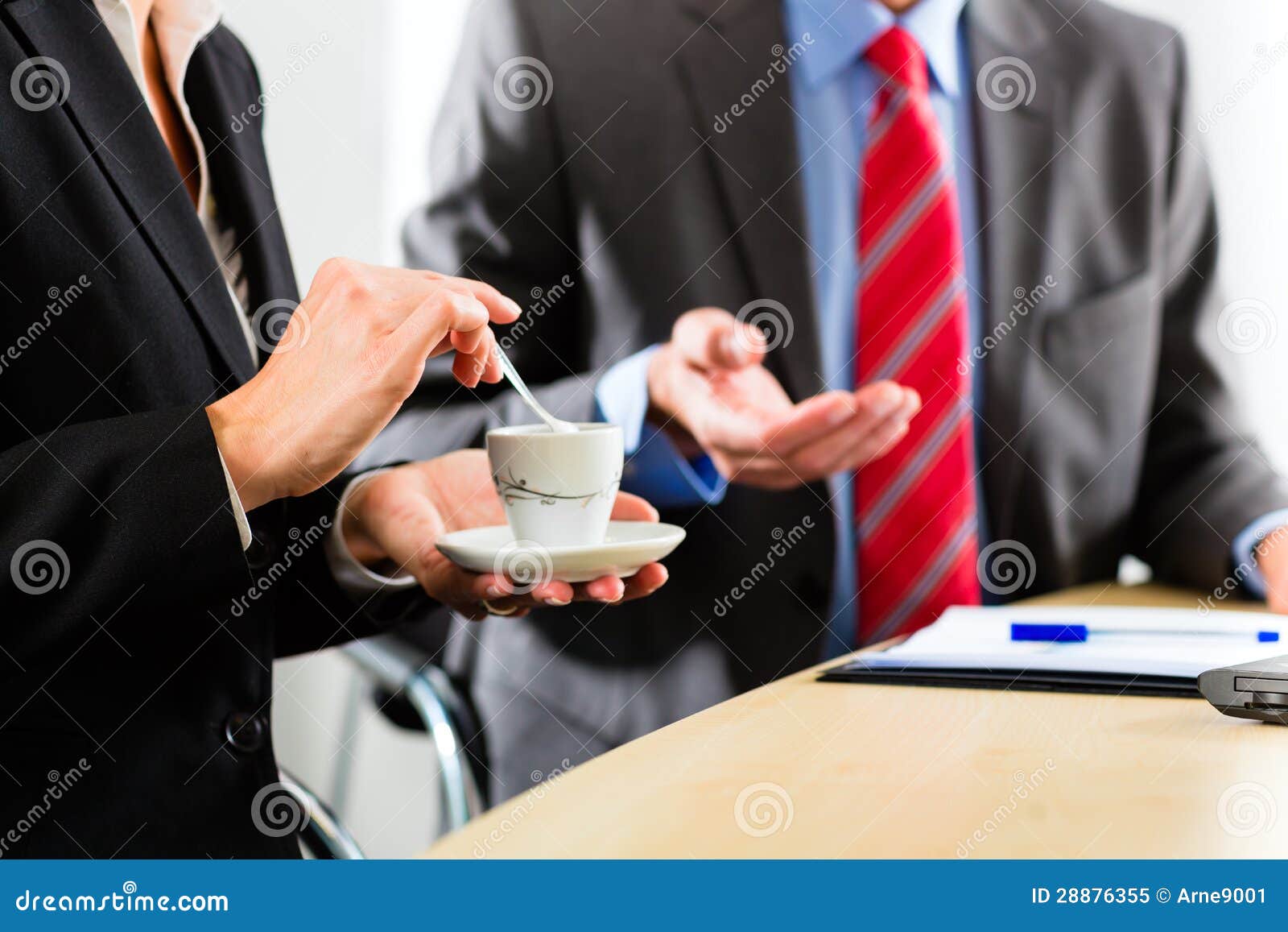 Businesspeople in Business Office Drink Coffee Stock Image - Image of ...