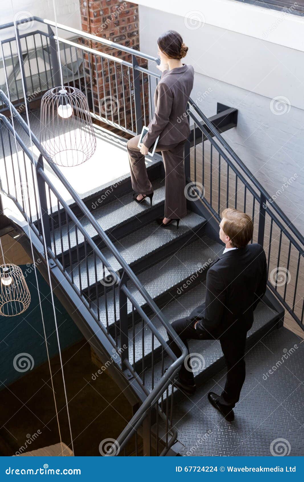 Businesspeople Climbing the Staircase Stock Photo - Image of elegant ...