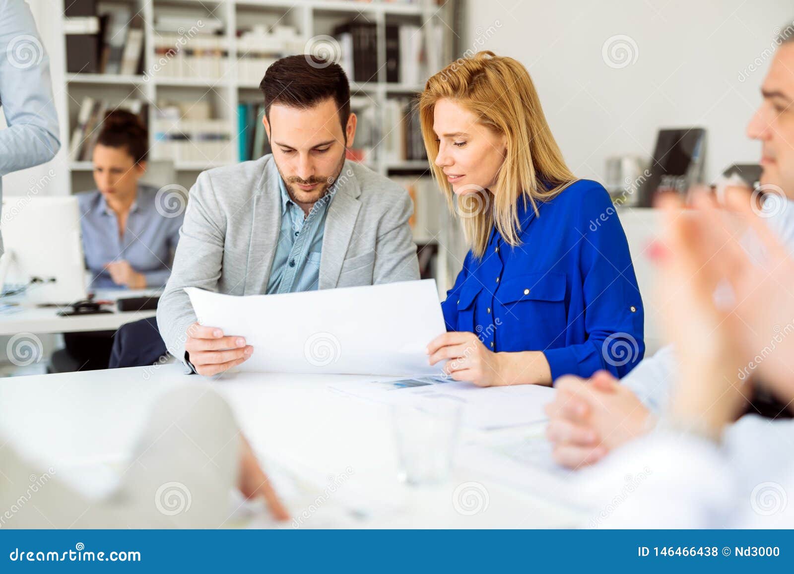 Businesspeople Collaborating in Office Stock Photo - Image of modern ...