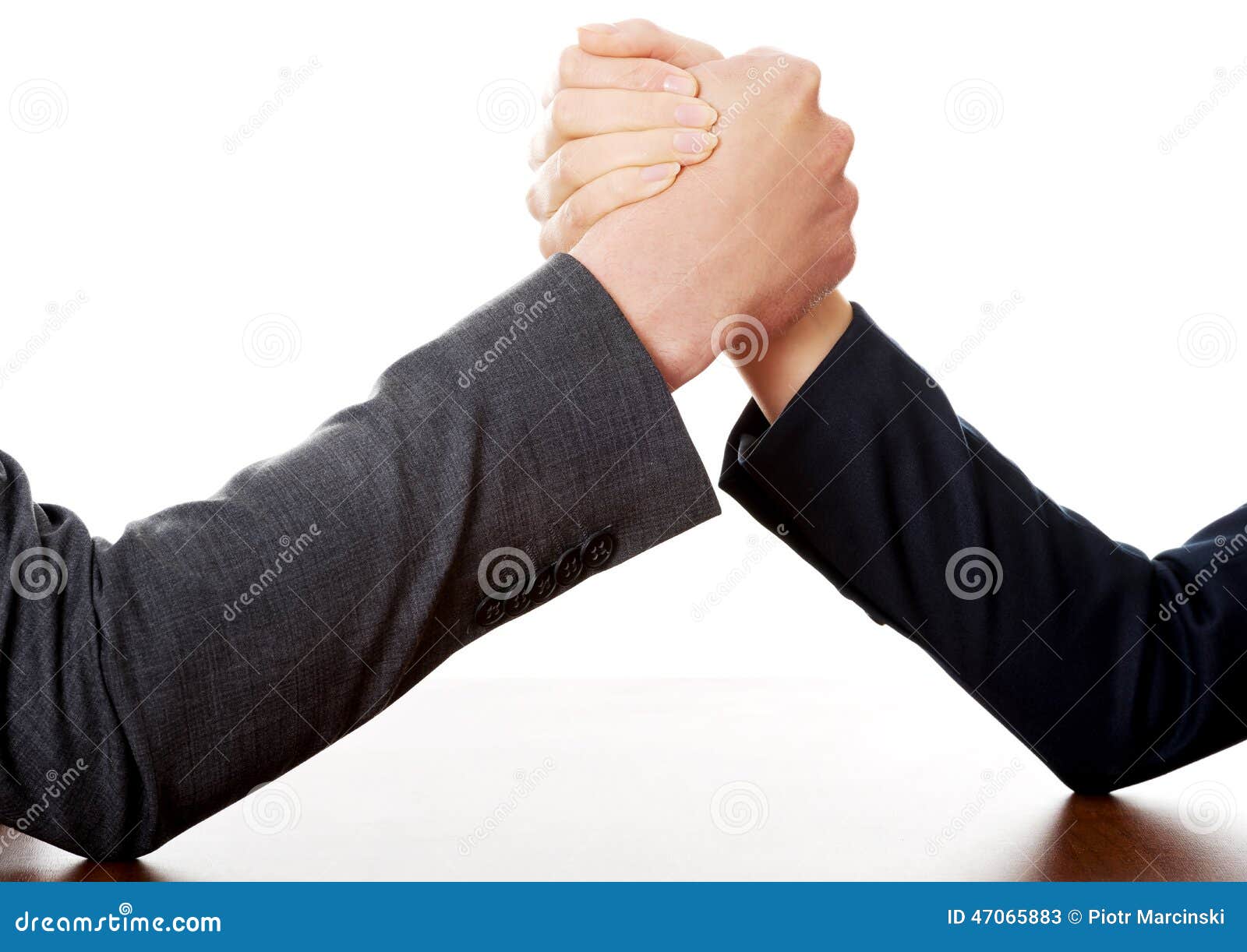 Strong And Weak Men Arm Wrestling Royalty-Free Stock Image ...